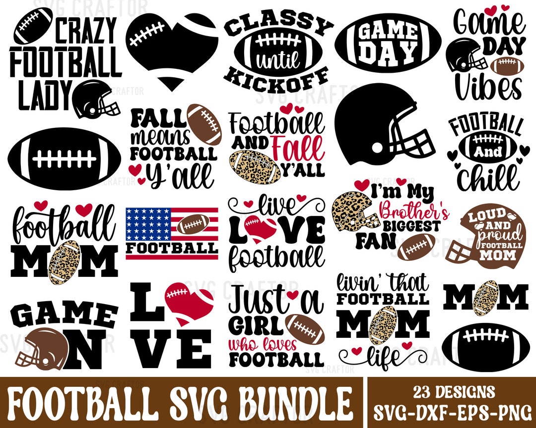 Football SVG Bundle: Funny Quotes, Mom & Dad Designs (digital Files) - Etsy