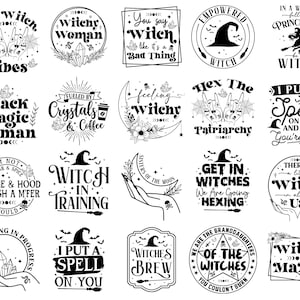 Witchy Svg, Witchy Svg Bundle, Witchy T-shirt Design, Witchy Vector ...