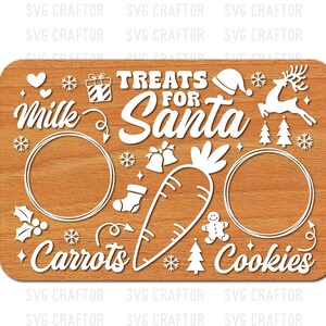 Santa Tray SVG Bundle: Christmas Cookie Plate Designs (digital Download ...