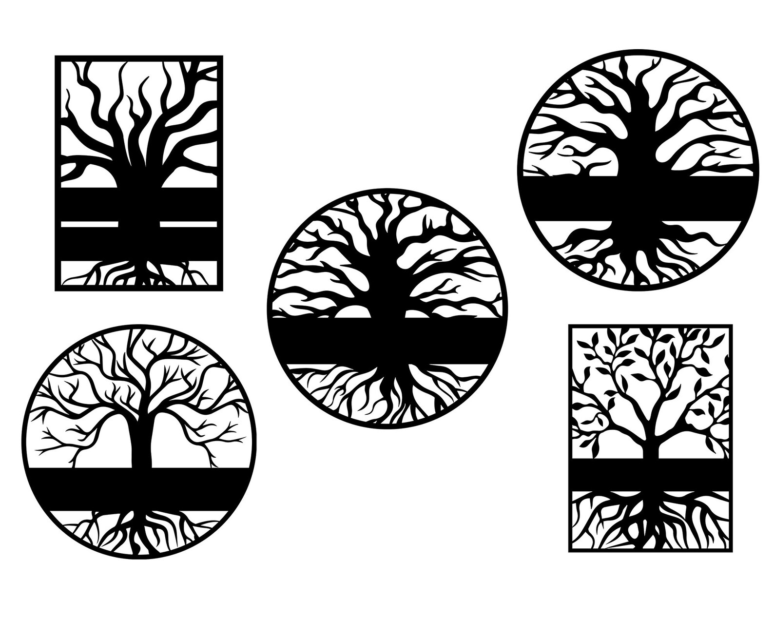 Family Tree SVG Bundle, Family Tree Laser Cut File, Digital File Only ...
