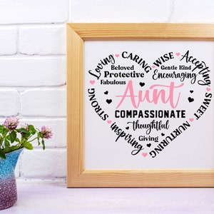 Aunt Heart Shape Svg, Aunt Svg, Aunt Shirt, Mama Svg, Heart Svg, Mother ...