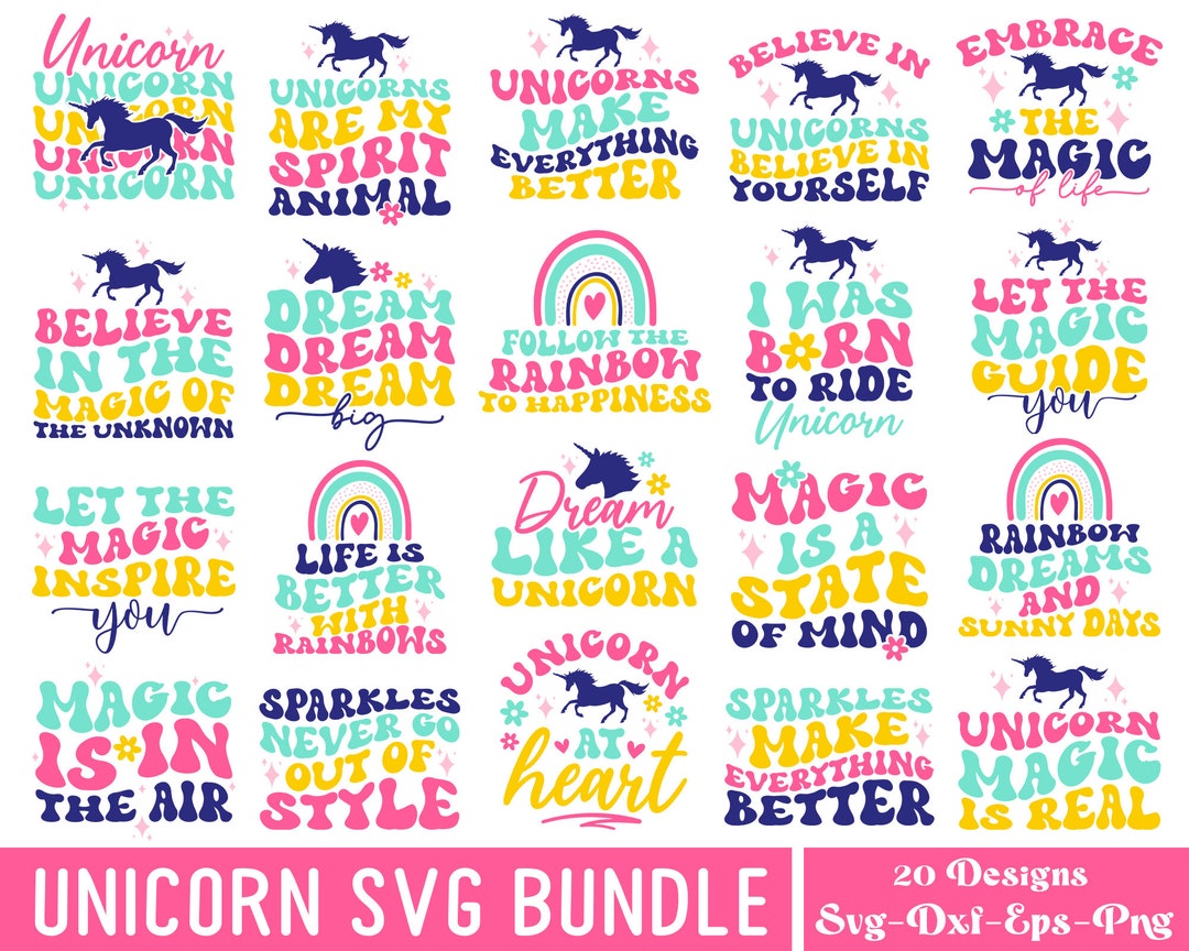 Unicorns Svg Bundle Magical Svg Bundle Unicorns Svg Unicorn Quotes