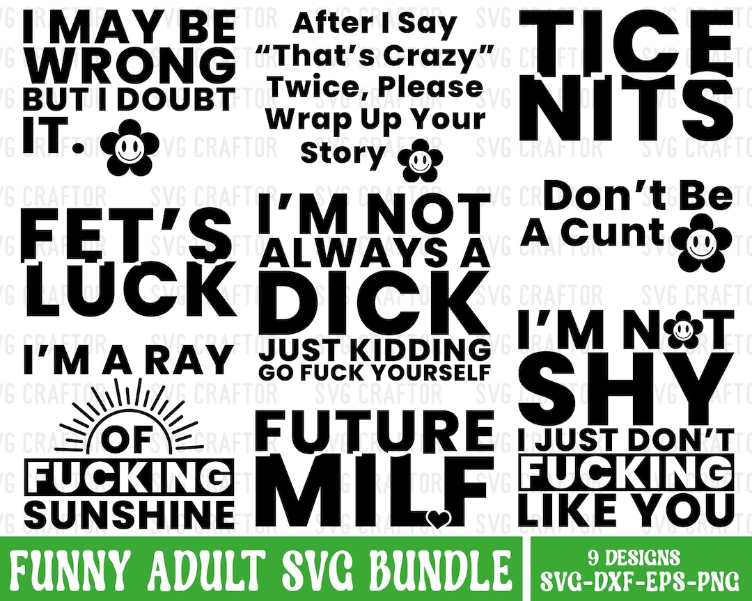 Funny Adult Svg Bundle, Funny Svg Bundle, Adult Humor Bundle, Funny ...