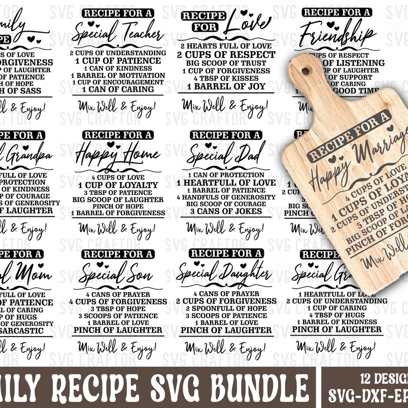 Recipe Svg - Etsy