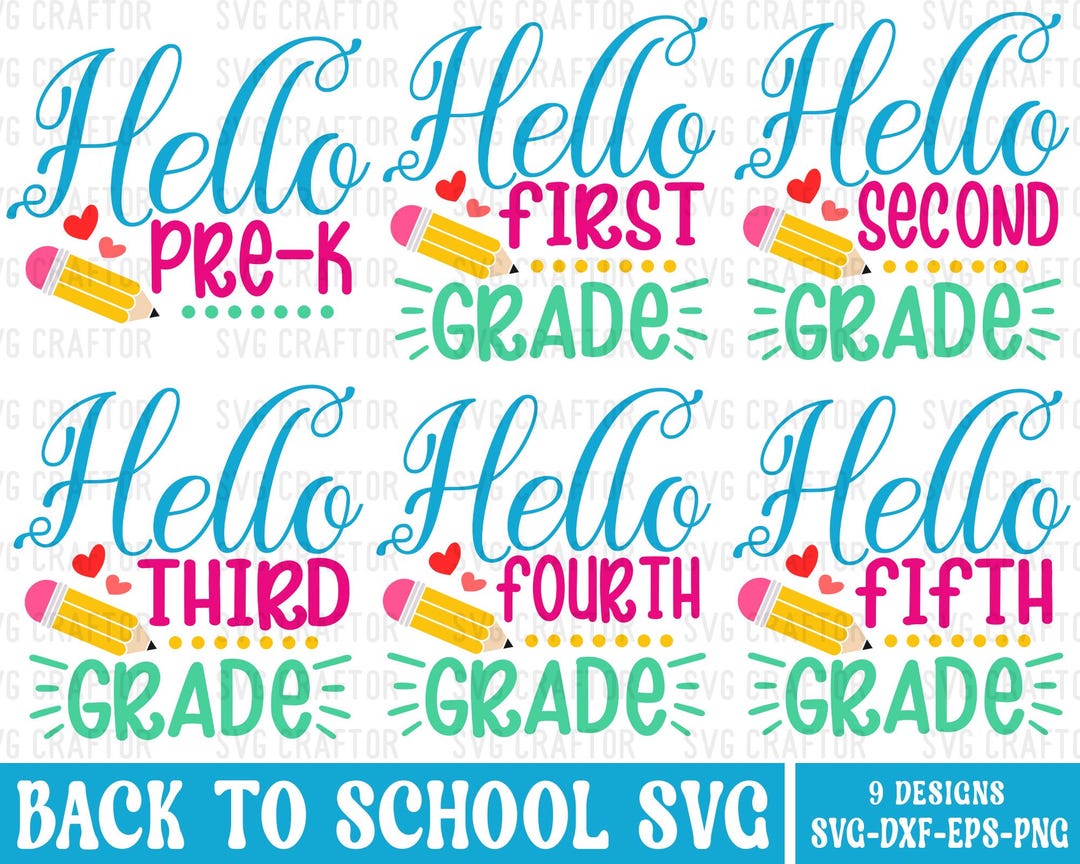 Back to School SVG Bundle: Teacher & Kid Shirt Designs (digital ...