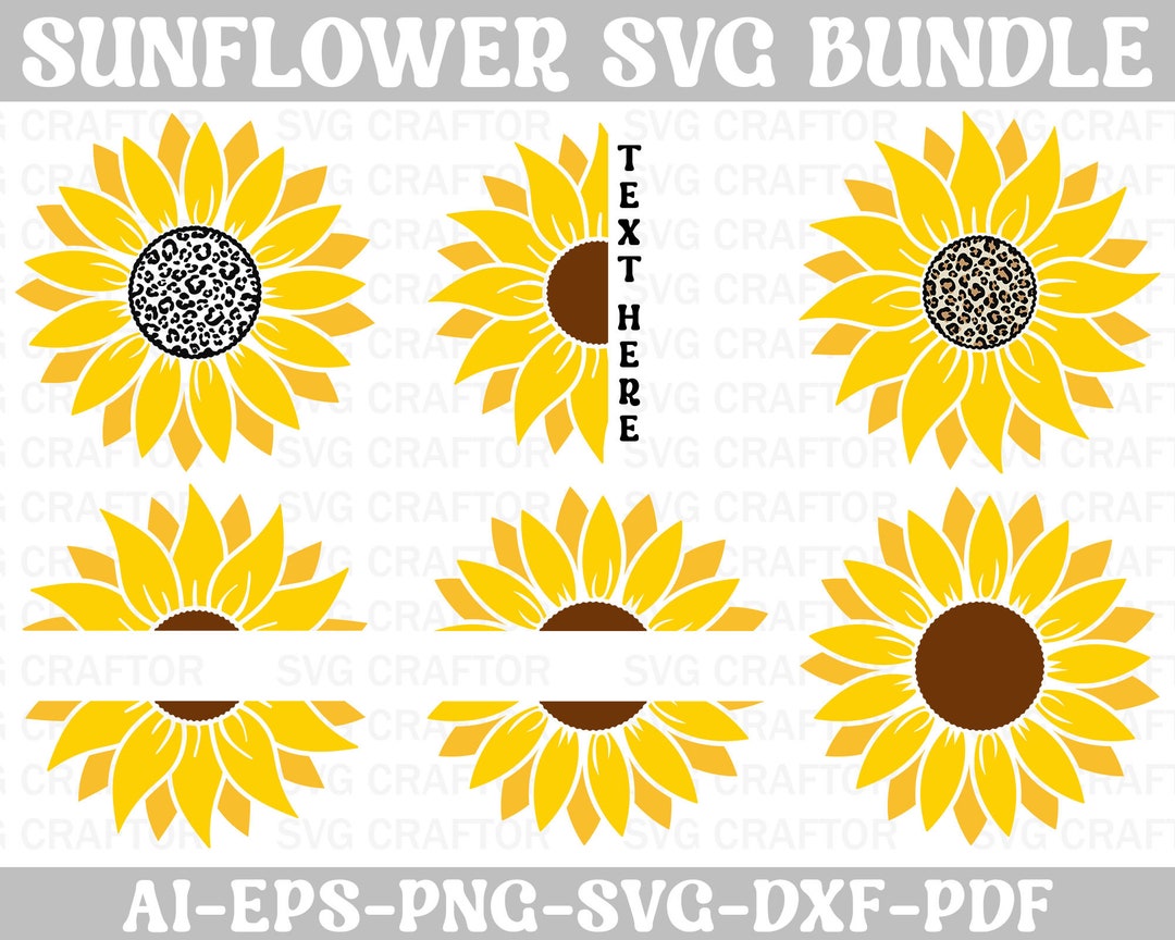 Sunflower Svg Bundle, Sunflower Svgs, Sunflower Svg for Tumbler ...