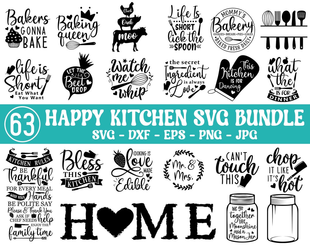 Kitchen SVG Bundle, Kitchen Svg Cut File, Kitchen Quotes SVG, Kitchen ...