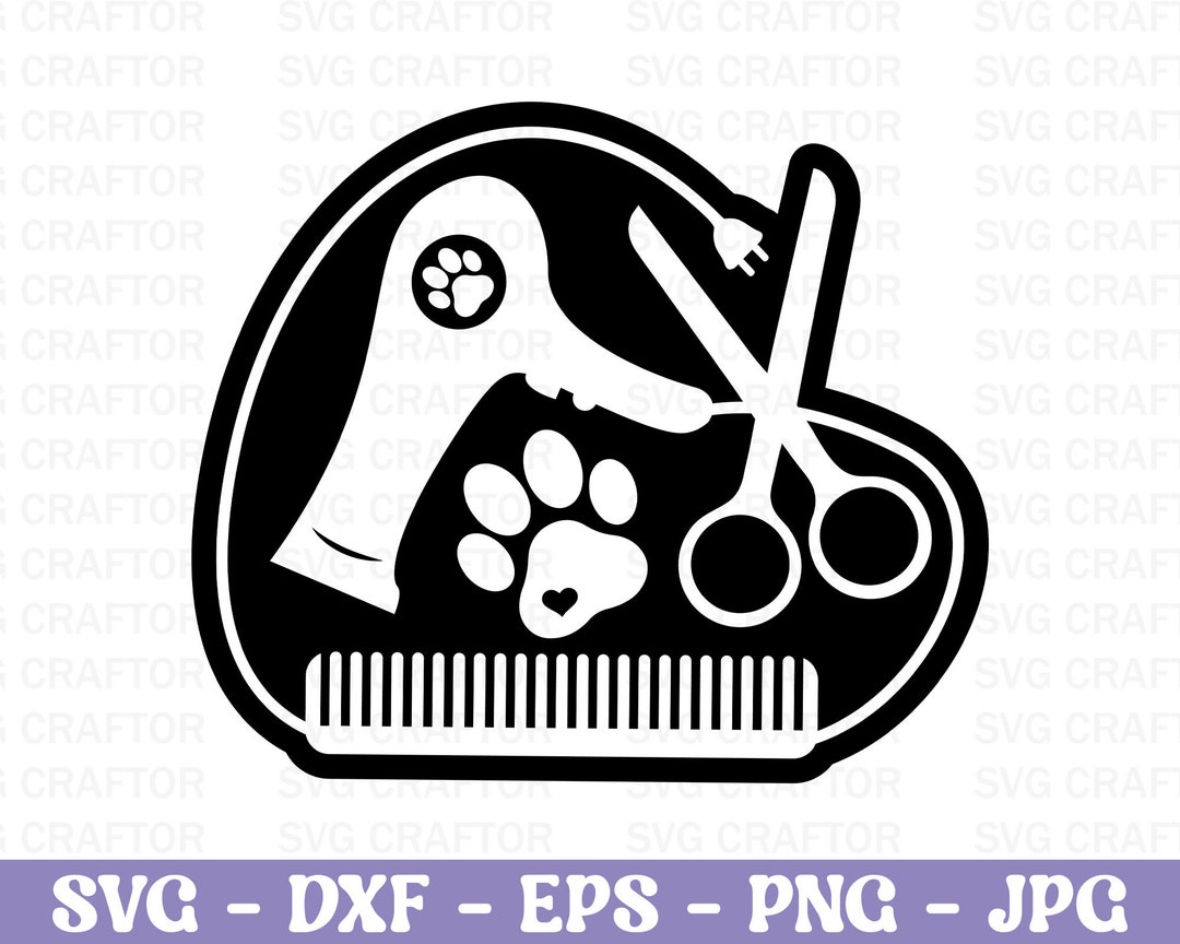 Dog Grooming SVG: Paw Print Vector Cut File (digital Download) - Etsy