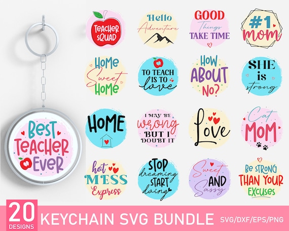 Keychain Svg Bundle Keychain Bundle SVG Keychain SVG Quotes - Etsy