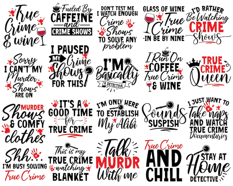 True Crime SVG Bundle, Murder Show Designs (digital Files) - Etsy