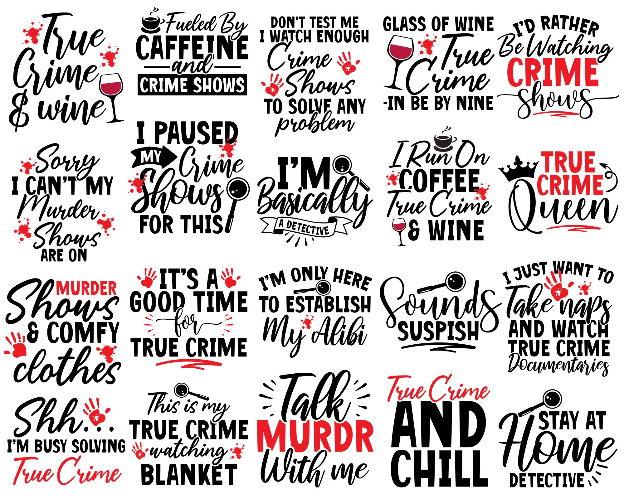 True Crime SVG Bundle, Murder Show Designs (digital Files) - Etsy