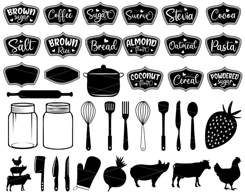 Kitchen Quotes SVG Bundle: Cooking & Baking Designs (digital Download ...