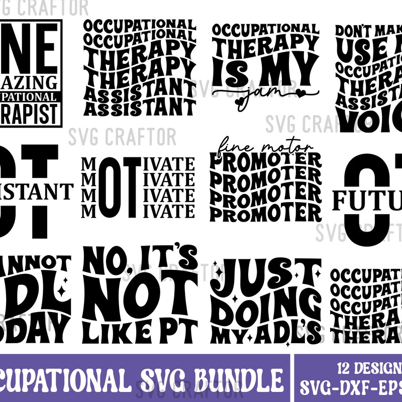 Occupational Therapy Svg Bundle - Etsy