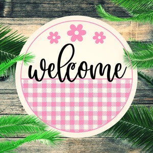 Summer Welcome Sign SVG Bundle: Round Door Hanger Designs (digital ...