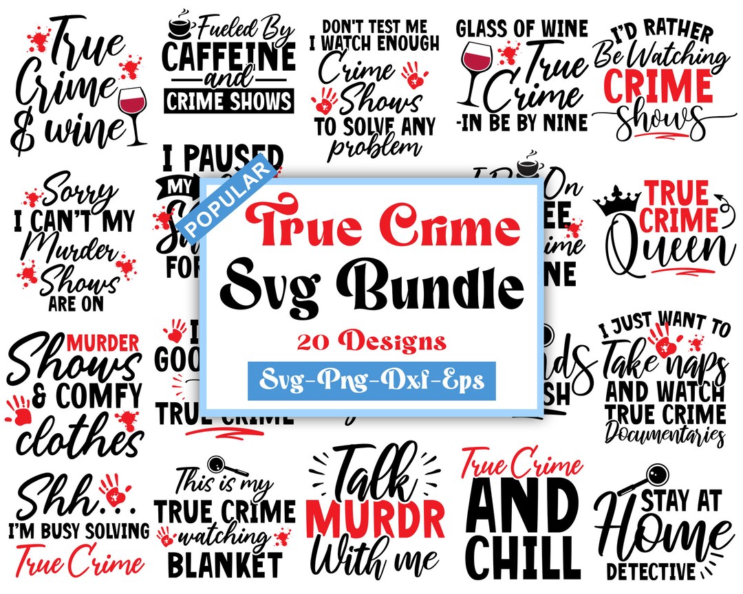 True Crime SVG Bundle, Murder Show Designs (digital Files) - Etsy