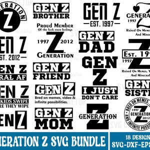 Generation Z Svg Bundle, Generation Z Svg, Gen Z Svg, Retro Gen Z Shirt ...