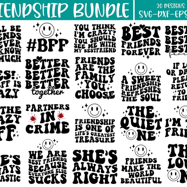 Funny Friendship Svg Bundle - Etsy