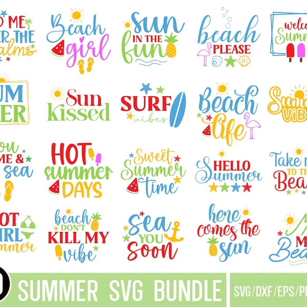Summer Svg Bundle - Etsy