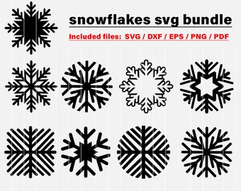 Snowflake Svg Bundle, Flake Winter Svg, Christmas Svg, Winter Svg ...