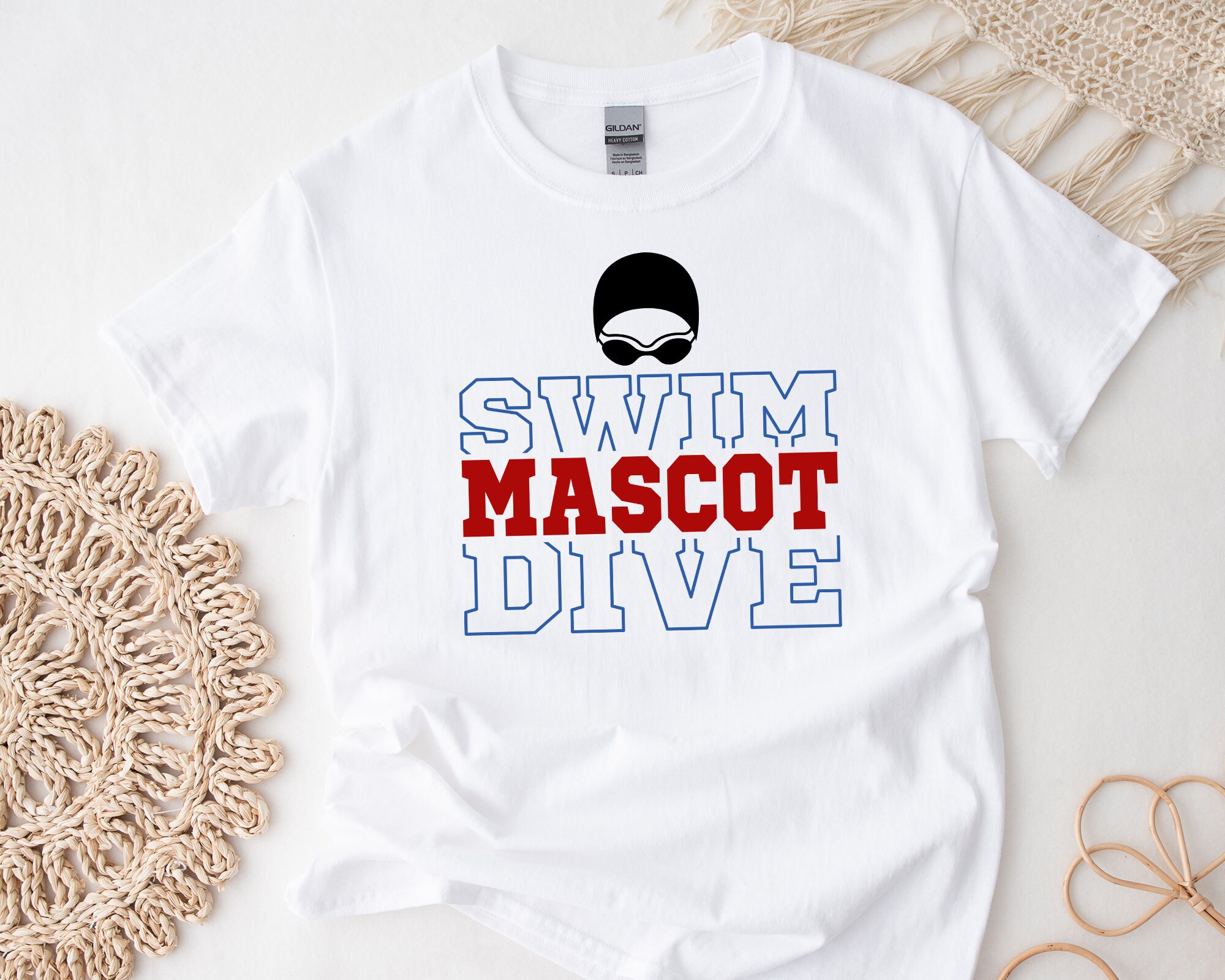 Mascot Swimming SVG Bundle: Swim Team Shirt Designs (digital Download ...