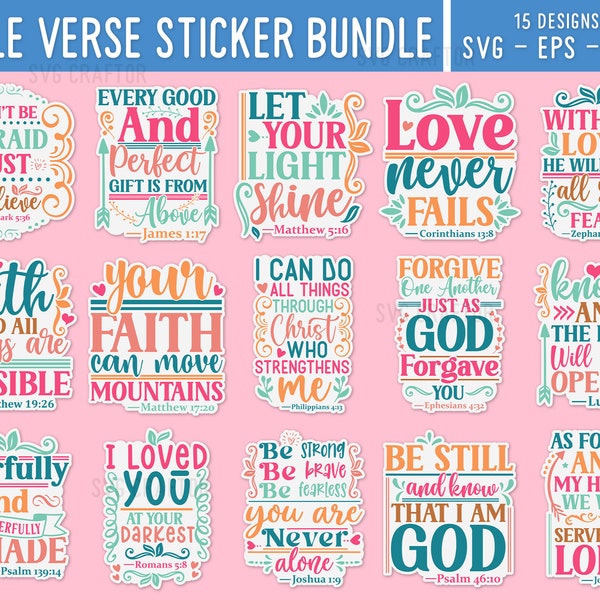 Bible Verse Stickers - Etsy