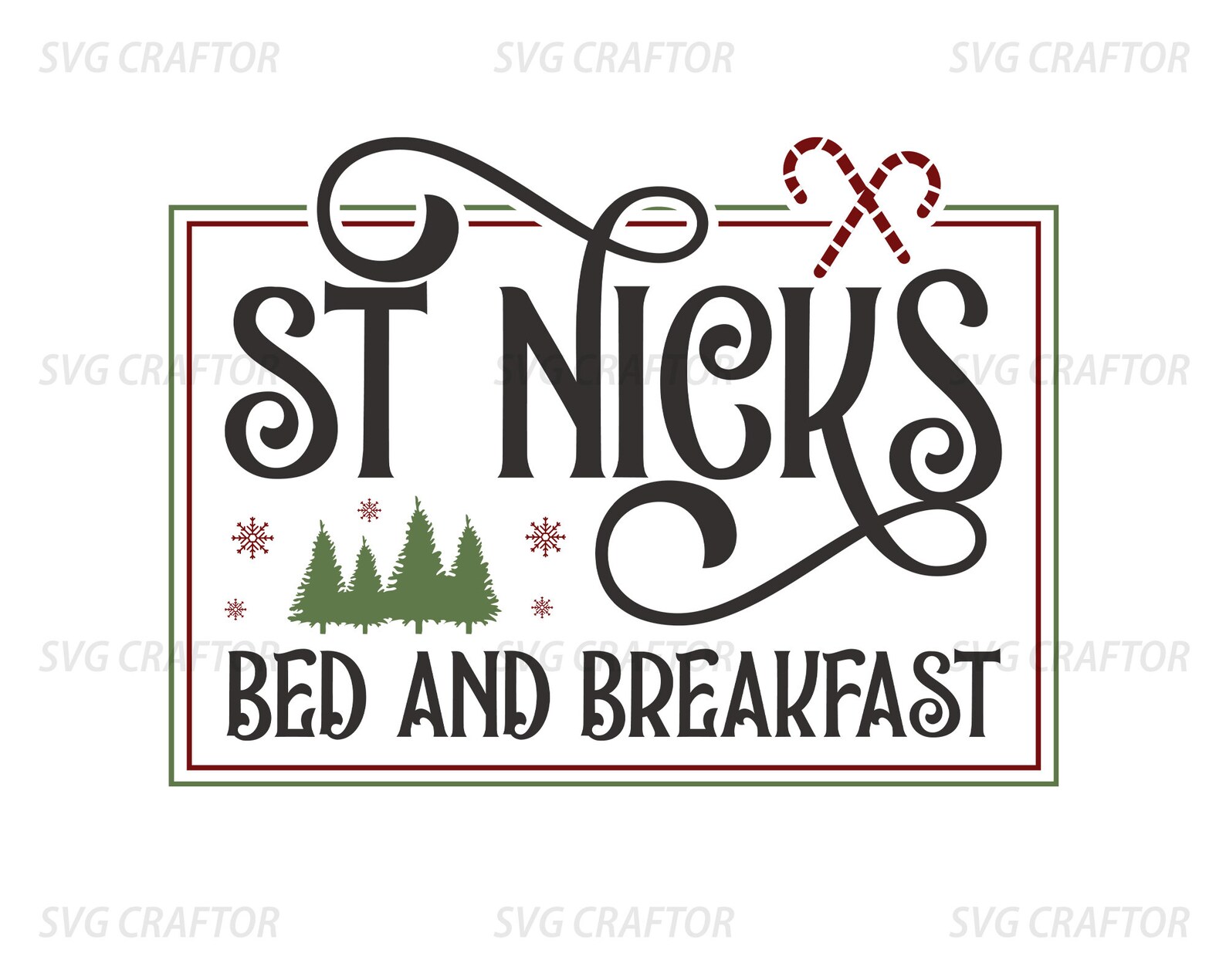 St Nicks Bed and Breakfast Sign: Christmas SVG Cut Files - Etsy