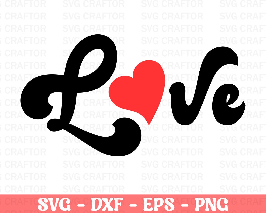 Love Heart SVG: Valentine's Day Designs (digital Download) - Etsy