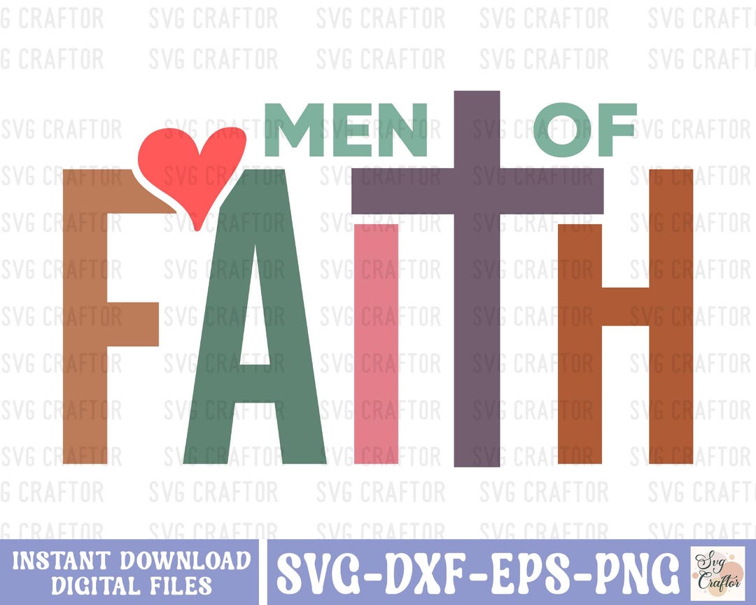Men of Faith SVG Bundle: Christian Bible Verse (digital Files) - Etsy