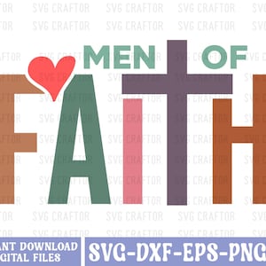 Men of Faith Svg, Christian Svg, Bible Verse Svg Bundle, Scripture Svg ...
