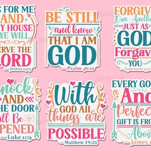 Bible Verse Sticker Bundle, Bible Verse Sticker, Bible Quotes Sticker ...