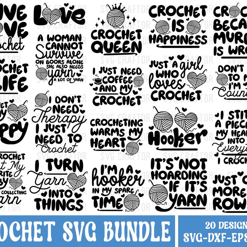 Crochet Svg - Etsy