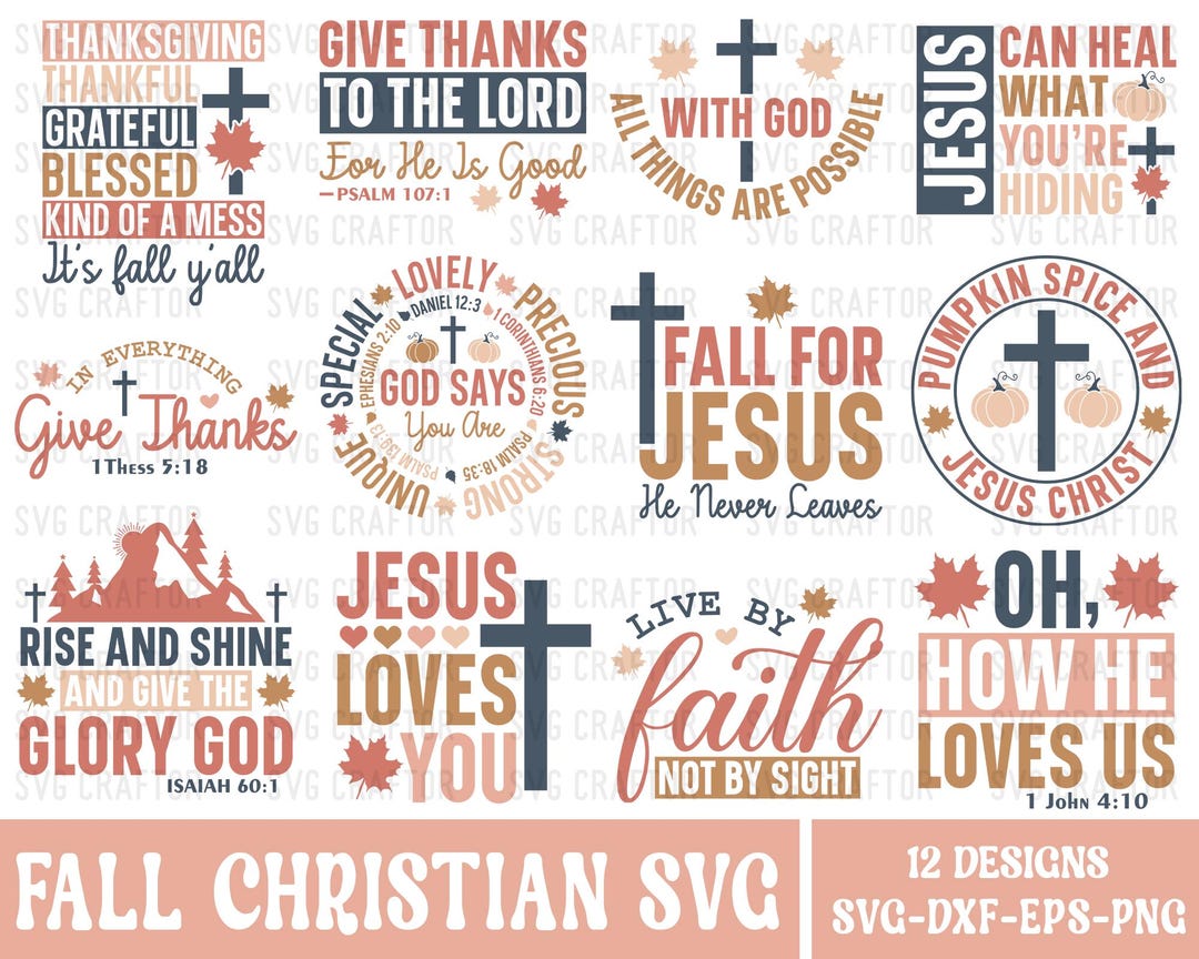 Fall Christian SVG Bundle: Thanksgiving Quotes (digital Download) - Etsy