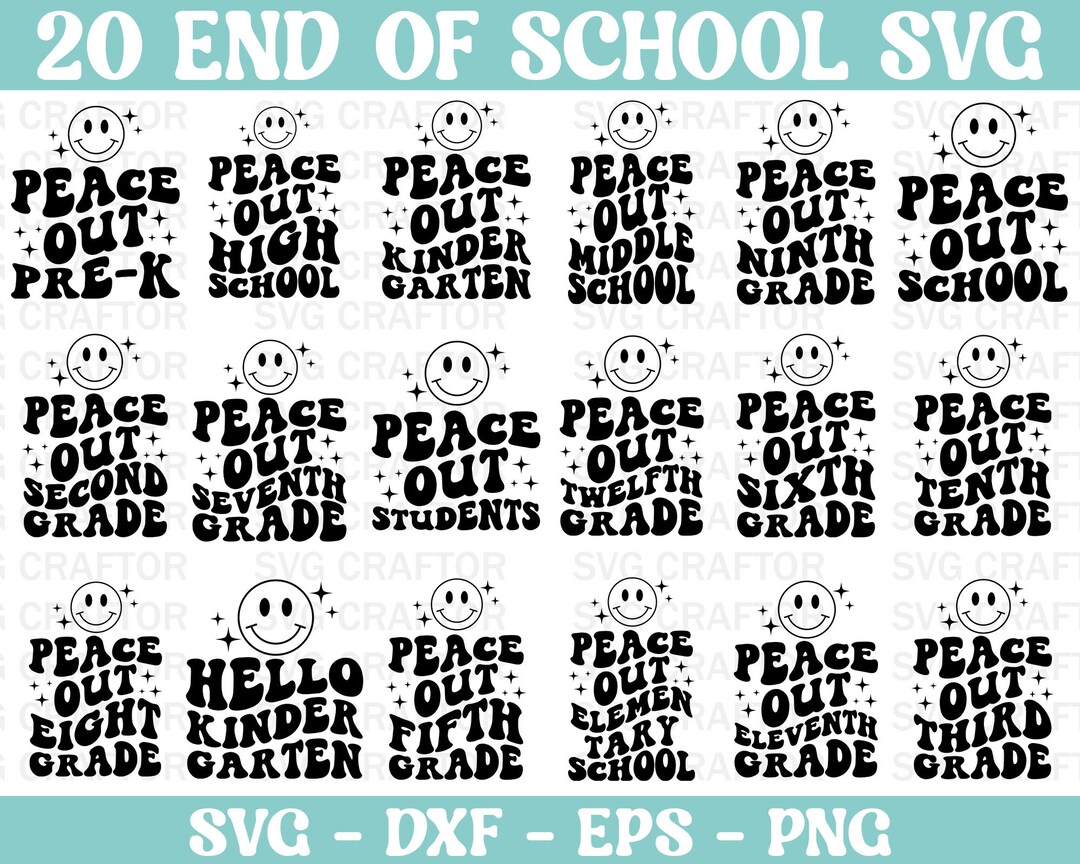 End of School SVG Bundle: Teacher Summer Break Designs (digital ...