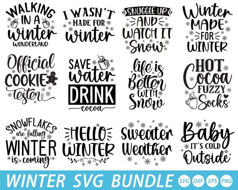Winter SVG Bundle Christmas Svg Winter Svg Santa Svg - Etsy