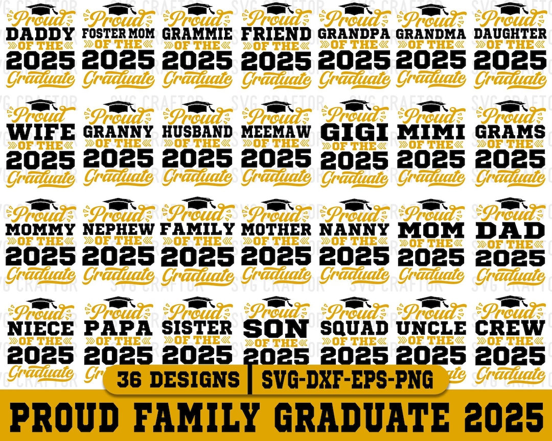 Proud Family Graduate 2025 SVG Bundle (digital Files) - Etsy