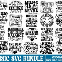 Musical Notes Instant Download SVG, PNG, EPS, Dxf, Jpg Digital Download ...