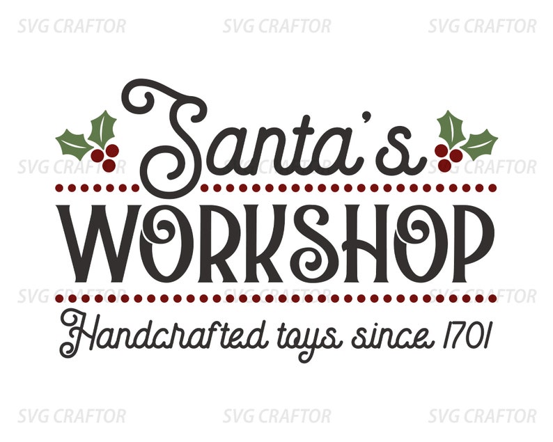 Santa's Workshop Sign Design Christmas Sign SVG - Etsy