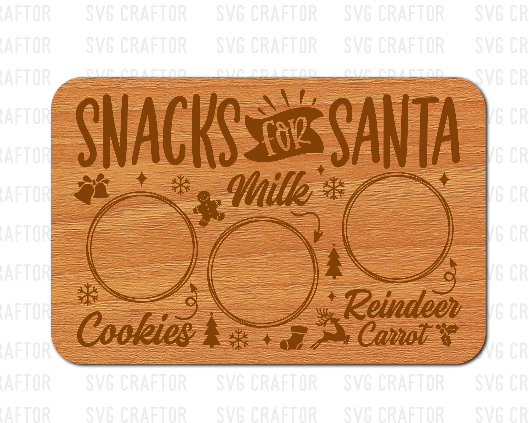 Santa Tray SVG Bundle: Christmas Cookie Plate Designs (digital Download ...