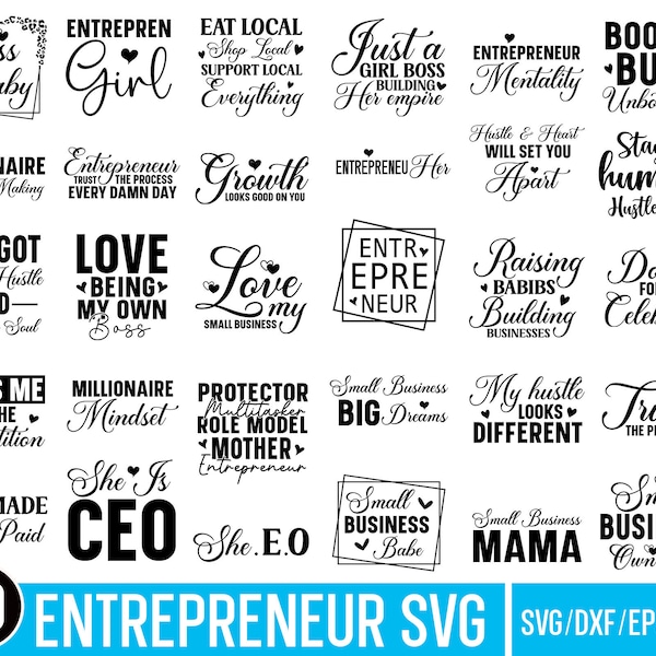 Entrepreneur Svg - Etsy