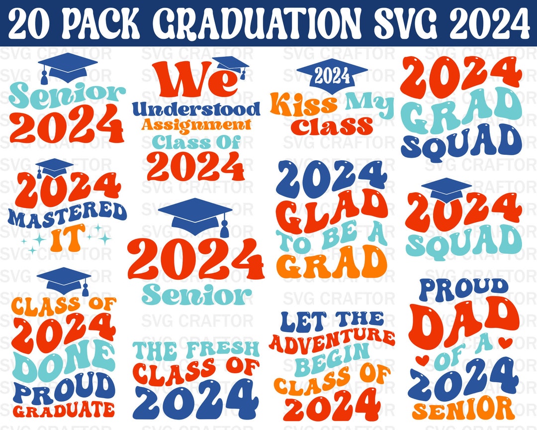 Graduation 2024 SVG Bundle, Proud Graduate 2024 SVG, Senior 2024 svg ...