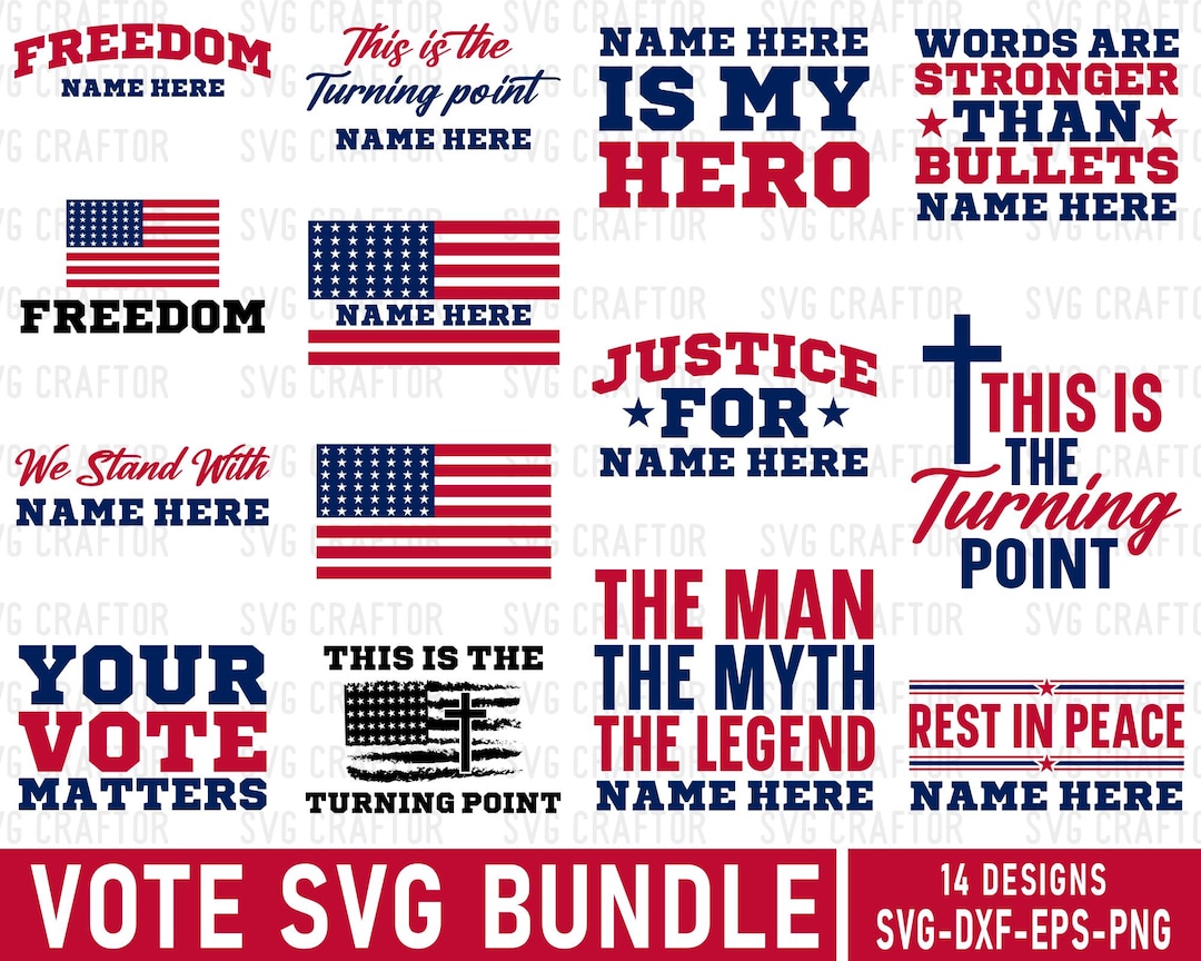Freedom Vote Monogram SVG Bundle: Patriotic Election Cut Files, Cricut ...