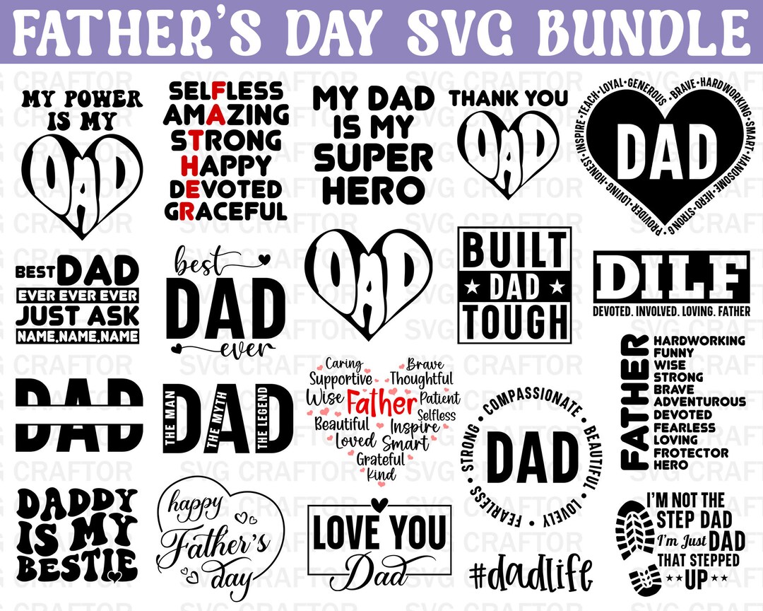 Father's Day SVG Bundle: Dad Quotes (digital Download) - Etsy