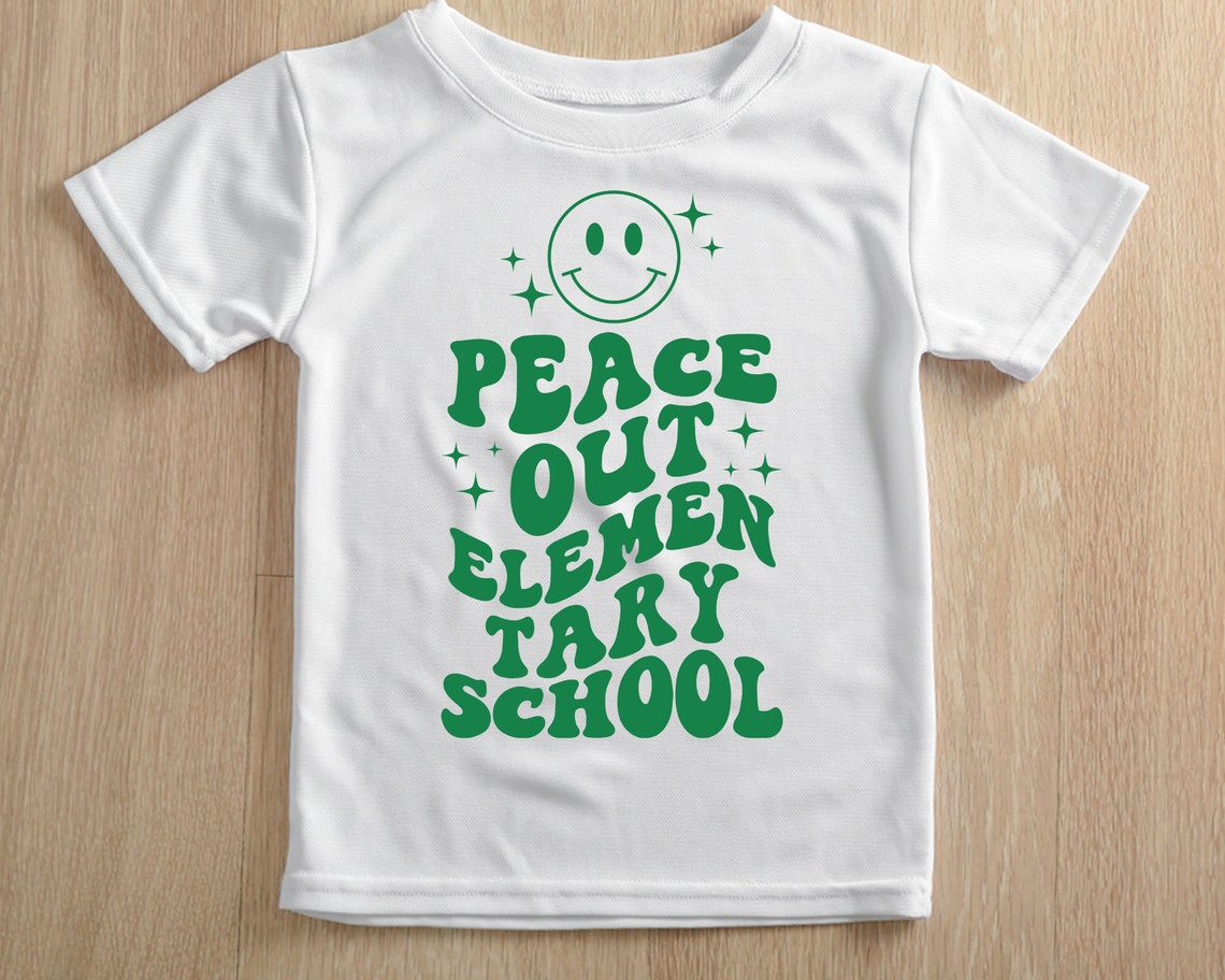 Peace Out Elementary School SVG, Last Day of School Clipart (digital ...