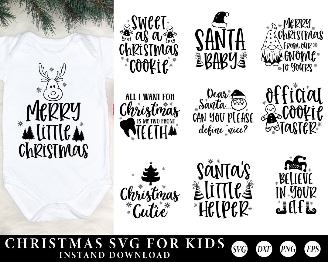 Kids Christmas SVG: Girl Holiday Designs (digital Download) - Etsy