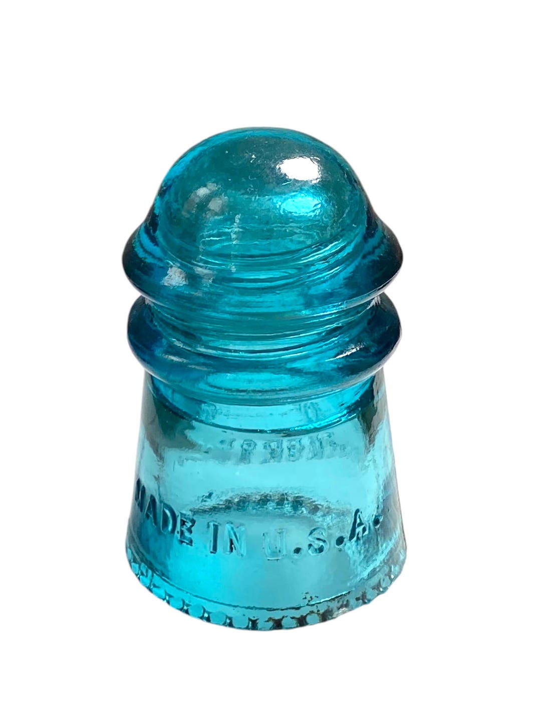 Vintage Hemingray-9 Aqua Blue Glass Insulator | Made in USA Utility ...