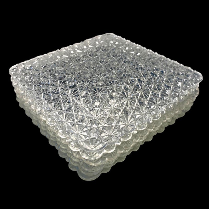 Square Glass Plate - Etsy