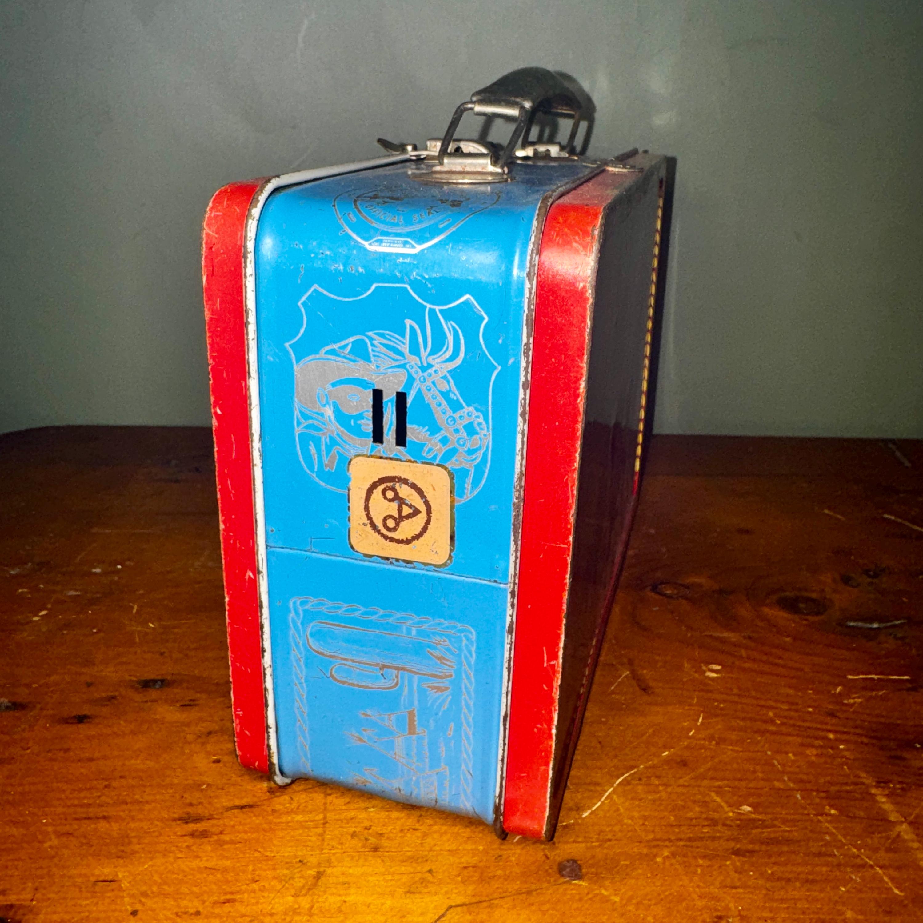 Vintage 1954 Lone Ranger Tin Lunch Box | Adco-liberty, Western TV ...