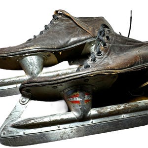 Antique North Light Ice Skates – Vintage Leather and Metal Blades ...