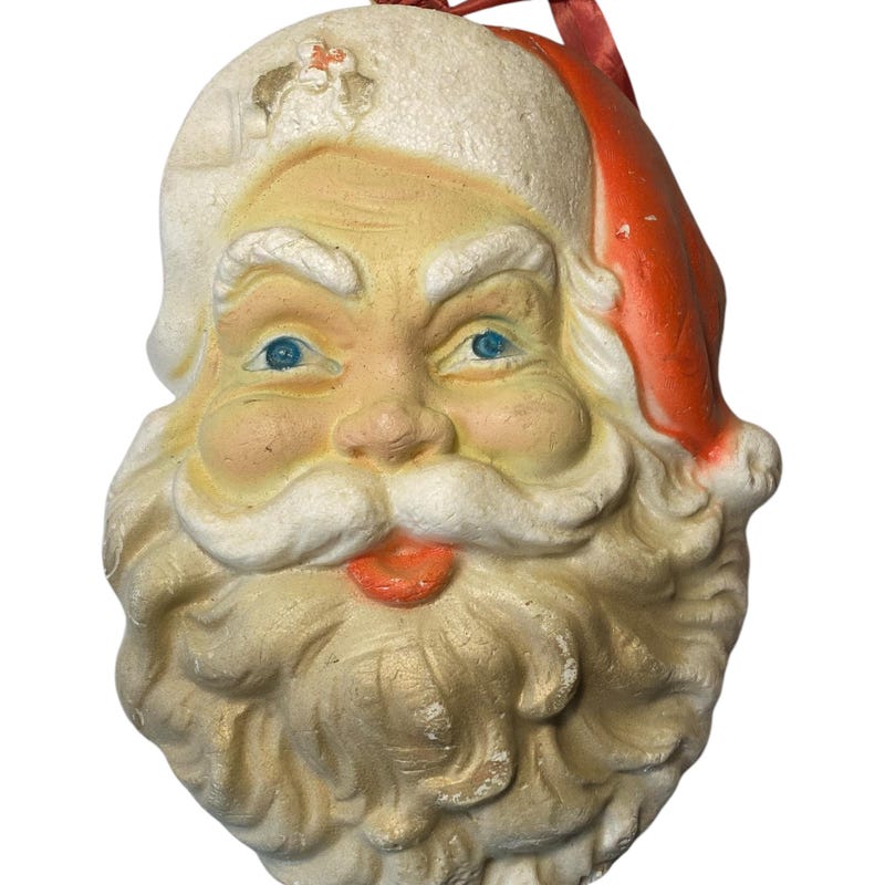 Santa Head Wall Hanging - Etsy