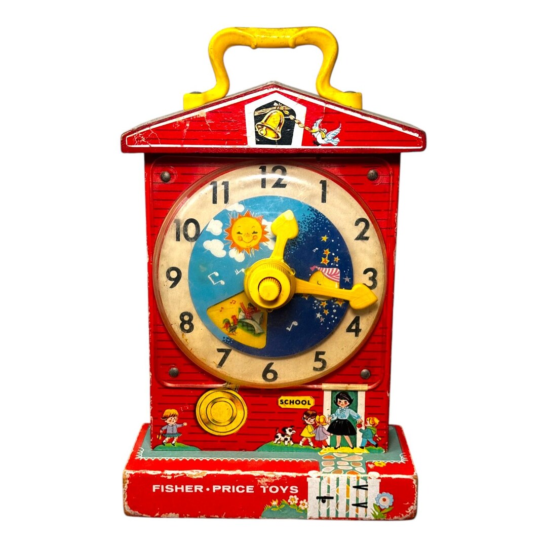 Vintage Fisher-price Music Box Teaching Clock #998 | Working Condition ...